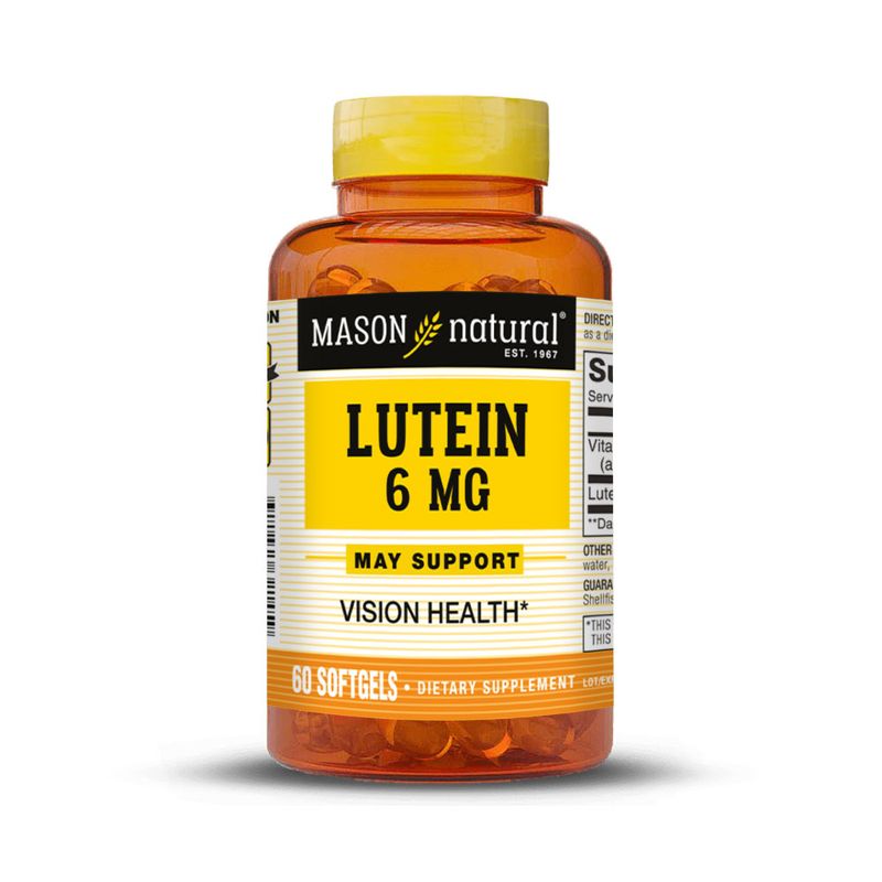Luteína 6 MG - Mason Natural - 60 Cápsulas Blandas MASON NATURAL ...