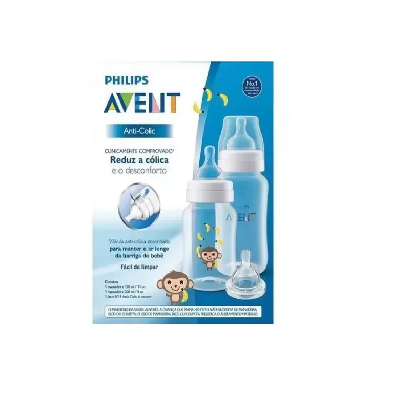 Kit Biberones Anticólicos Philips Avent 3 Uni Monkey, 330 Ml AVENT ...