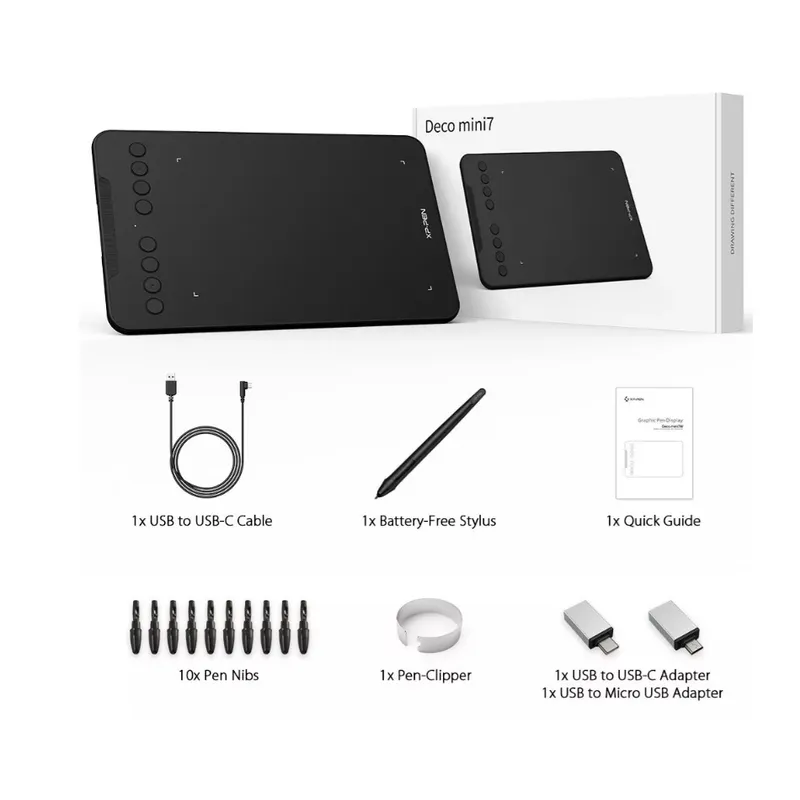 Tableta Grafica Xp-Pen Deco mini7 7 x 4.37 pulgadas 8192 niveles XP PEN ...