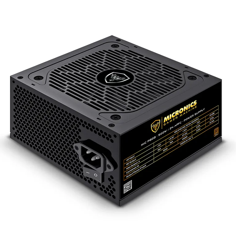 Fuente De Poder Gamer 500w 80 Plus Bronze Micronics Mic P80b MICRONICS | falabella.com
