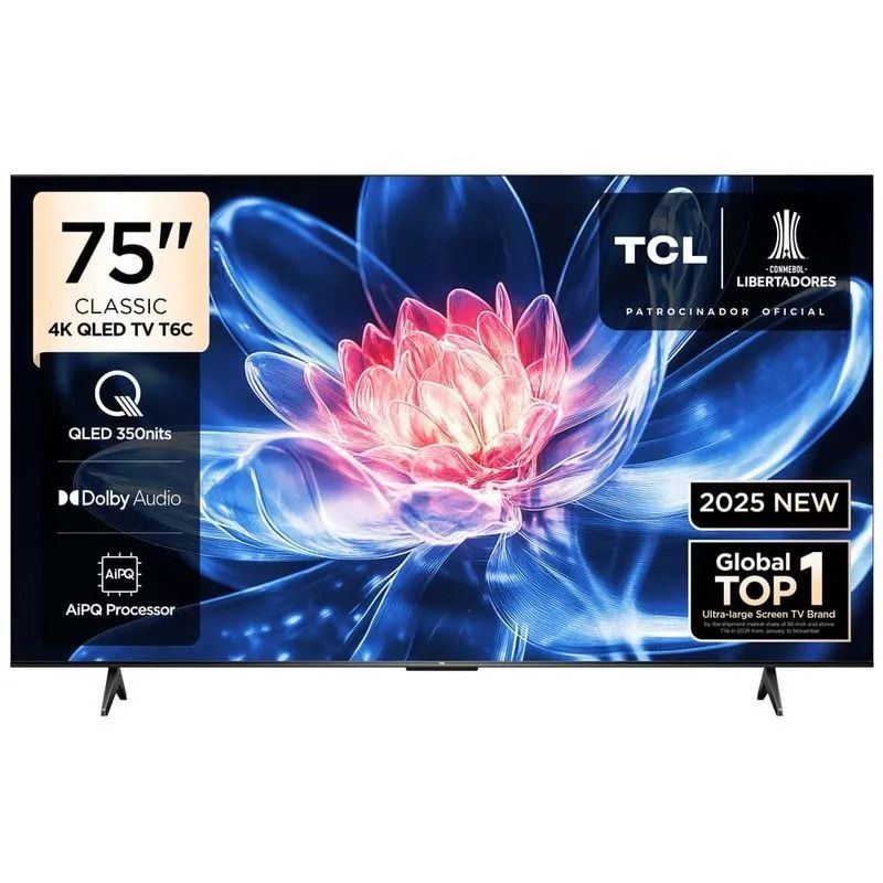 Televisor TCL QLED 75" Smart TV Ultra HD 4K Año 2025 75T6C TCL | falabella.com