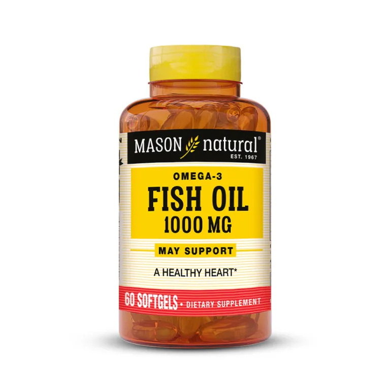 Omega 3 Aceite de Pescado 1000 MG - Mason Natural- 60 Cápsulas Blandas ...