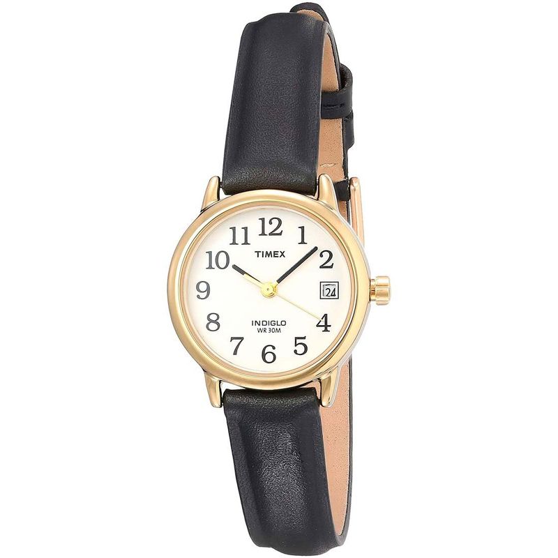 Reloj Timex Mujer T2H341 Easy Reader Fechador Indiglo Cuero - Dorado ...