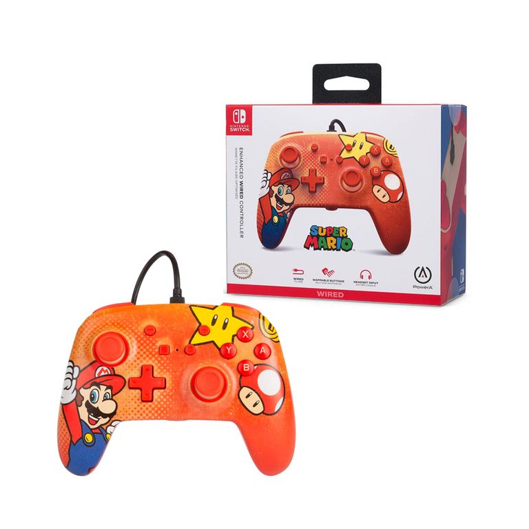 Mando Nintendo Power A Mario Orange Oficial | Sodimac Perú