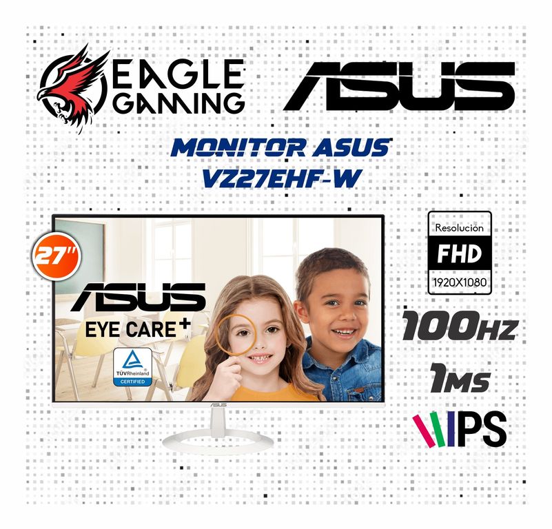 Monitor ASUS VZ27EHF-W - 27 PULGADAS ASUS | falabella.com