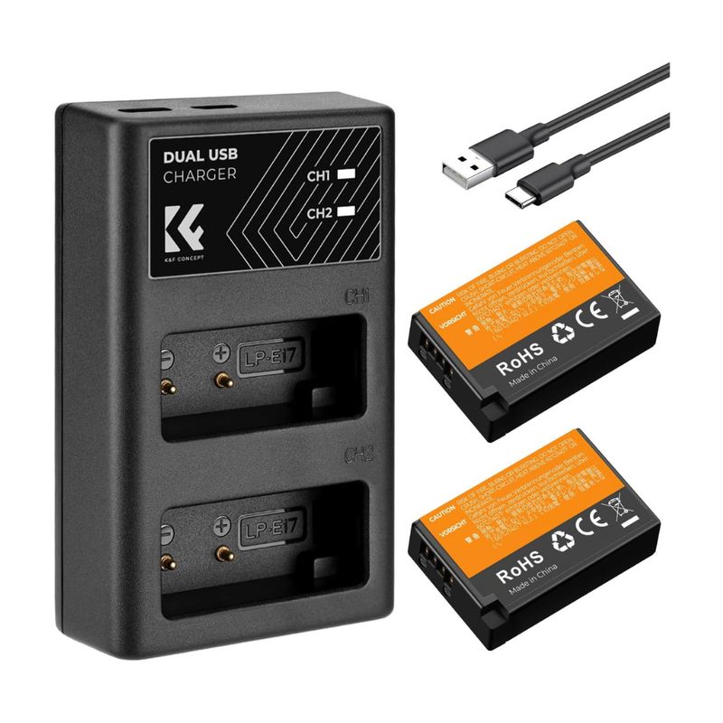 KIT DE CARGADOR Y BATERÍAS KYF CONCEPT KF280014 PARA CANON LP-E17 K&F CONCEPT | falabella.com