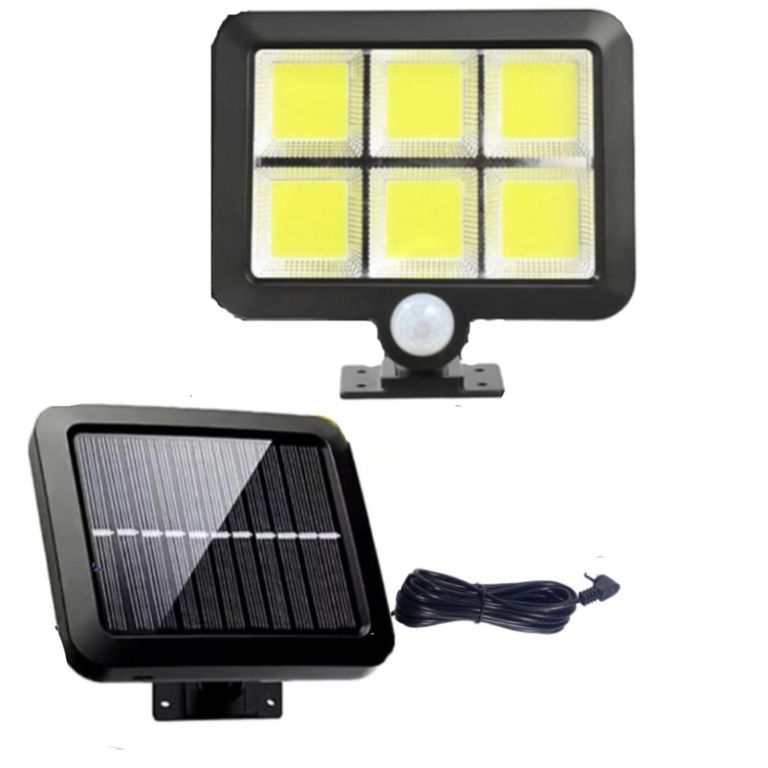 Lampara Reflector con Panel Solar para Exteriores Luz LED con Sensor ...