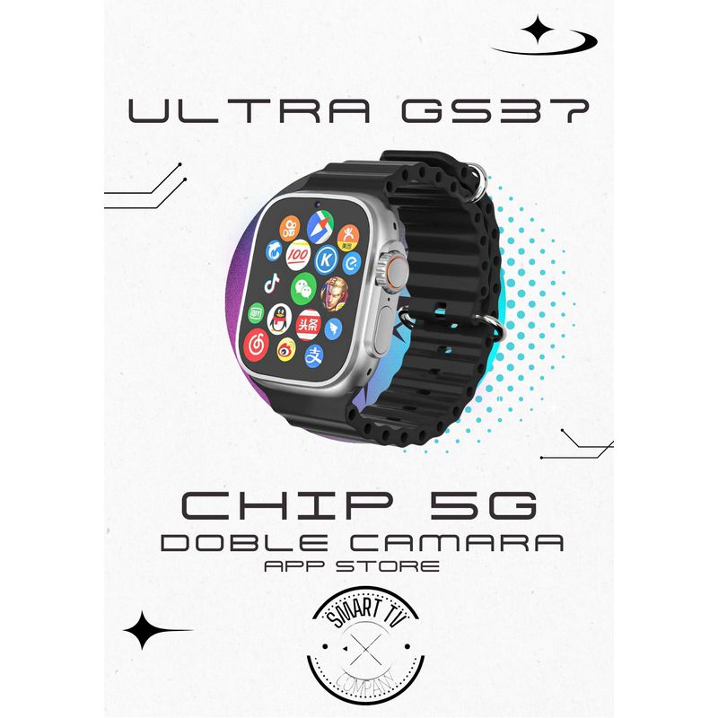 Smart Watch Chip Ultra Gs37 Sim Card 128gb Rom Dual Camera GENERICO ...