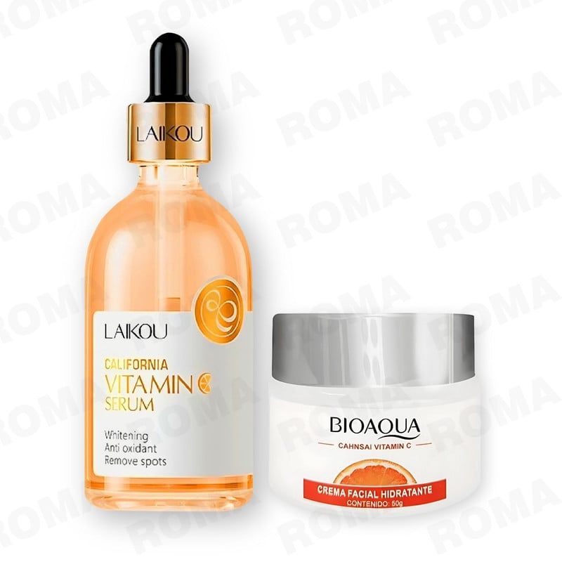 KIT SERUM VITAMINA C LAIKOU 100ML Y CREMA FACIAL VITAMINA C BIOAQUA BIOAQUA | falabella.com