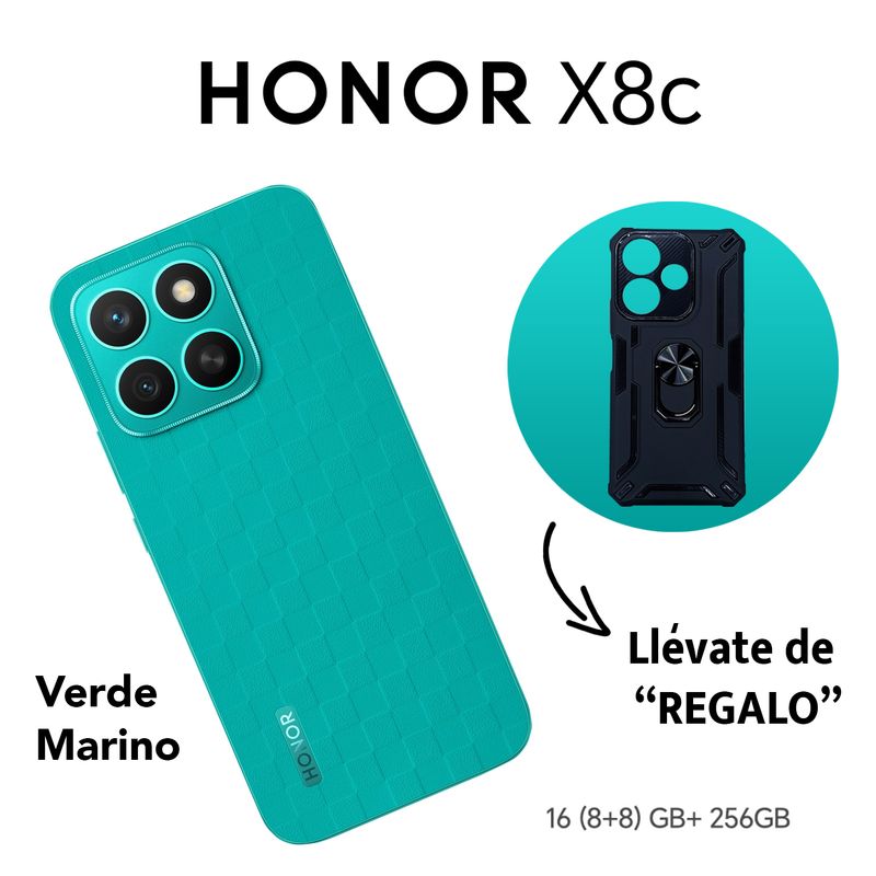 HONOR X8C 8GB RAM 256GB COLOR VERDE MARINO CON ESTUCHE DE REGALO HONOR ...
