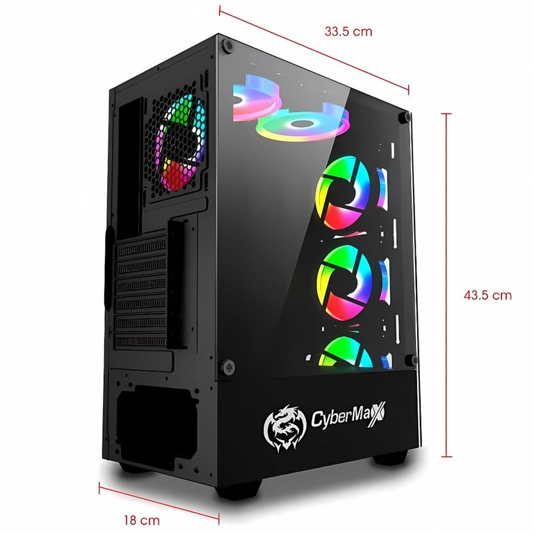 CASE KILLER BLACK CYBERTEL GAMER USB3 4FAN MICRONICS | falabella.com