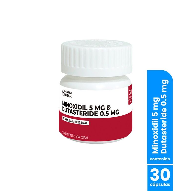Minoxidil 5mg & Dutasteride 05 mg 30caps - DermoSumak GENERICO ...