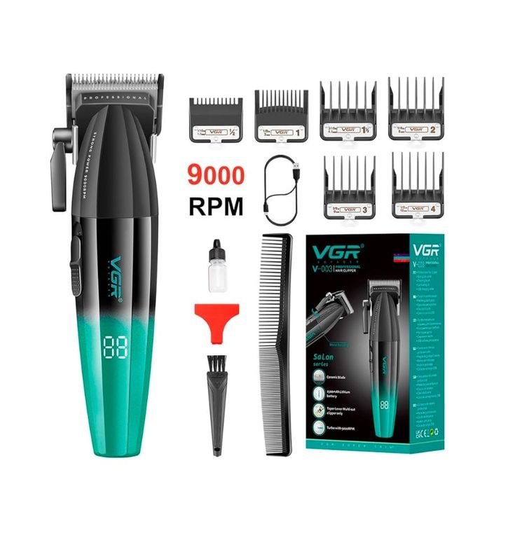 Máquina Corta Pelo Profesional VGR V-003 Turbo 9000 RPM Usb PREMIUM | falabella.com