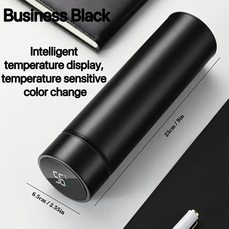 TERMO INTELIGENTE CON SENSOR DE TEMPERATURA - NEGRO GENERICO ...
