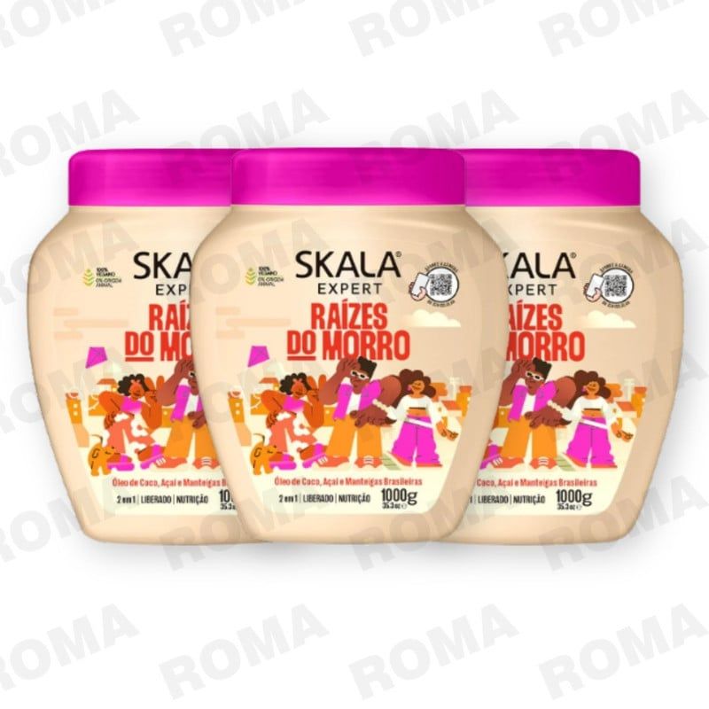 PACK 3 CREMA TRATAMIENTO CAPILAR SKALA RAIZES DO MORRO SKALA ...