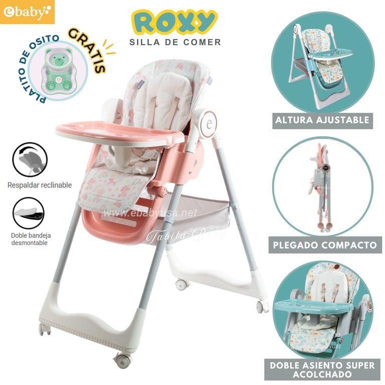 Silla de comer Plegable doble asiento Roxy Melon EBABY | falabella.com