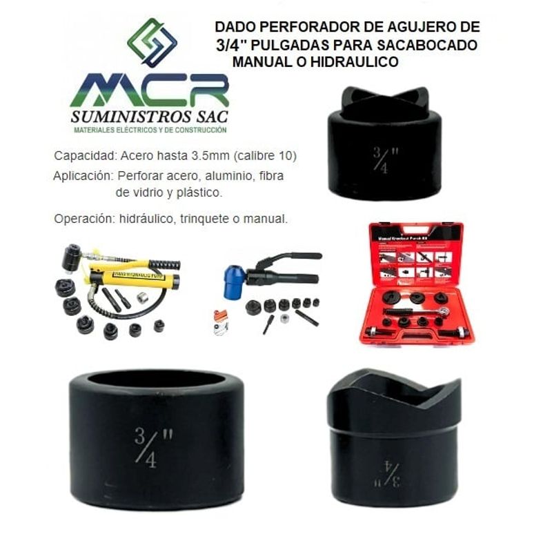 DADO DE 3/ 4 PULGADAS PARA SACABOCADO GENERICO | falabella.com