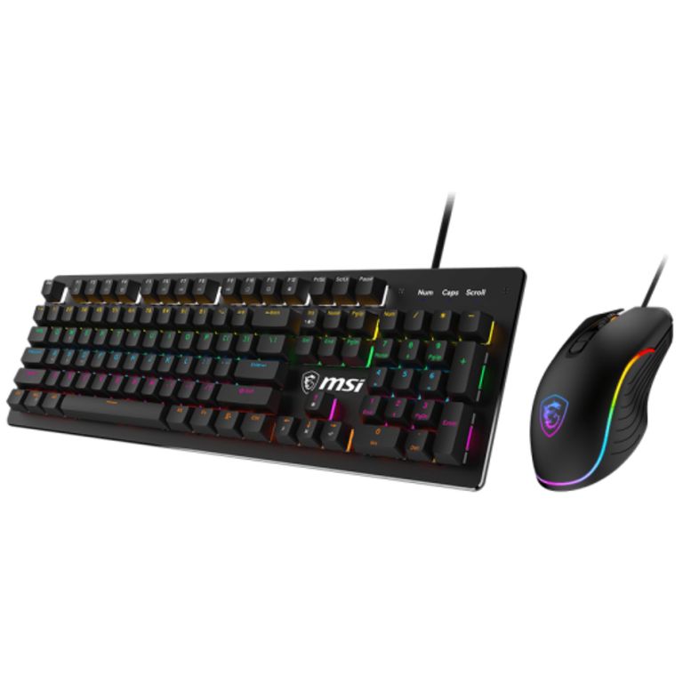 KIT DE TECLADO Y MOUSE MSI GK300 COMBO TECLADO MECANICO Y MOUSE RGB ...