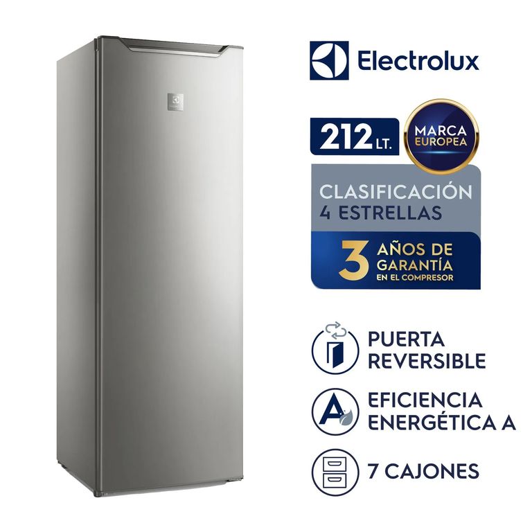 Congelador Vertical 212 litros Electrolux Silver EFUP22P2HRG ELECTROLUX ...