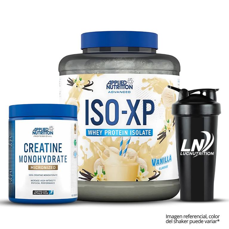 Pack ISO XP 1.8 kg vainilla Creatina Applied Nutrition 500 gr shaker ...