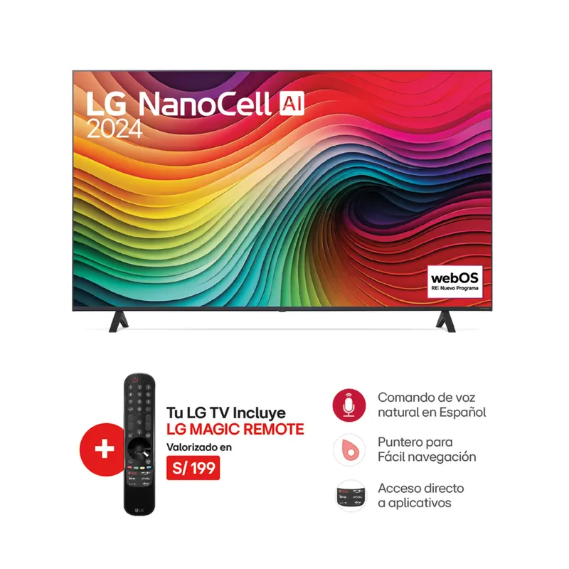 Televisor LG 55 NanoCell UHD 4K Smart 55NANO80TSA LG | falabella.com