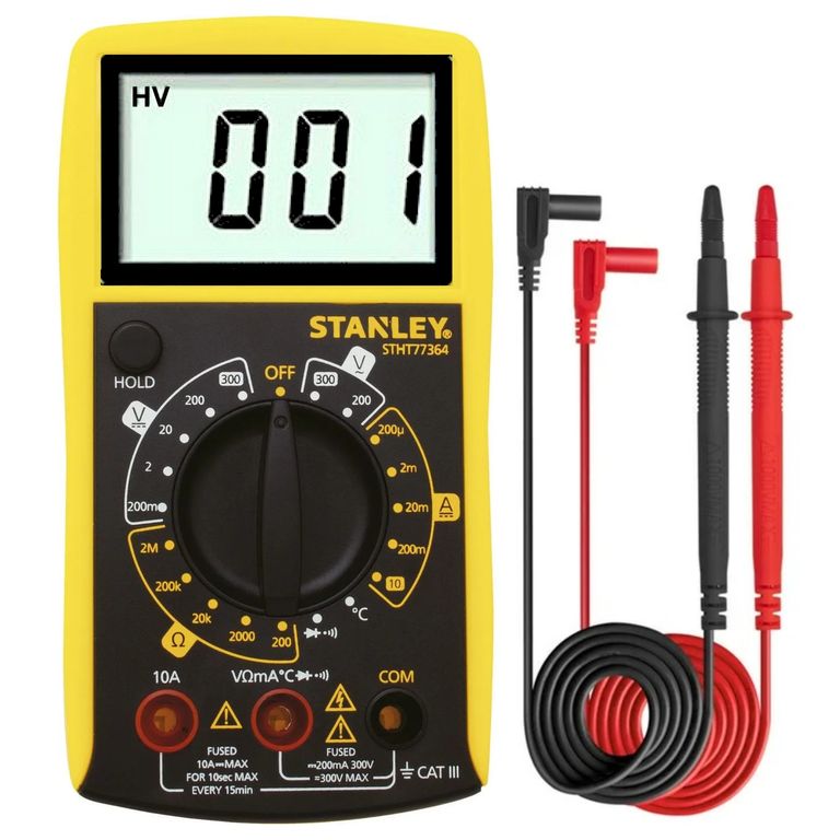 MULTÍMETRO DIGITAL MULTITESTER STHT77364 300V10A - STANLEY | Sodimac ...