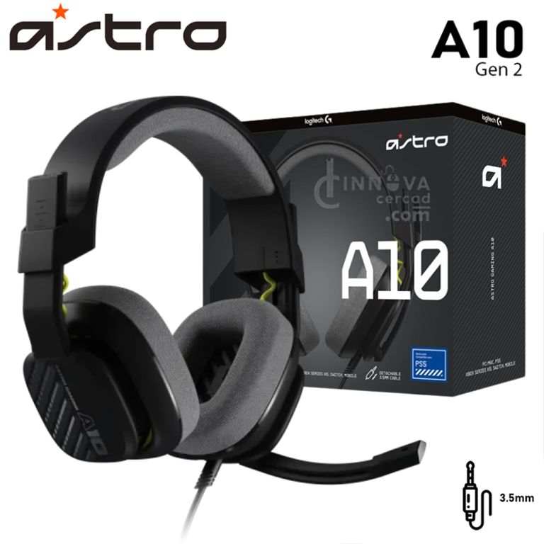 Audifono Gaming Astro A10 G2 Negro Multiplataforma con Microfono ASTRO ...
