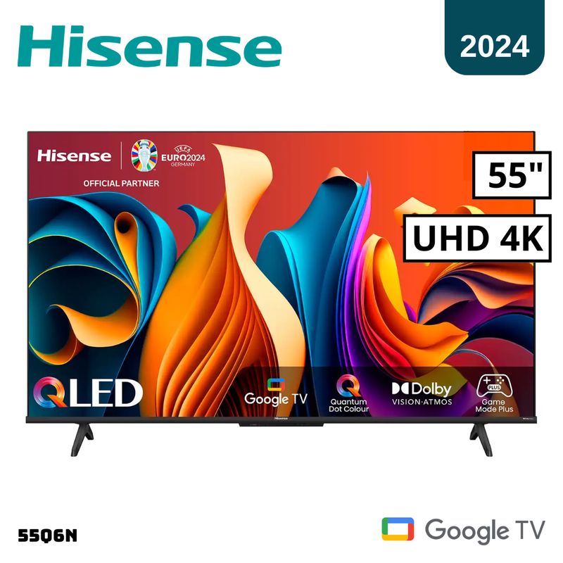 TELEVISOR HISENSE 55 QLED SMART TV GOOGLE TV 4K UHD - 55Q6N HISENSE ...