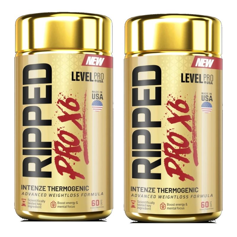 PACK LEVEL PRO - 2 RIPPED PRO X6 FRASCO DE 60 CÁPS. LEVEL PRO ...