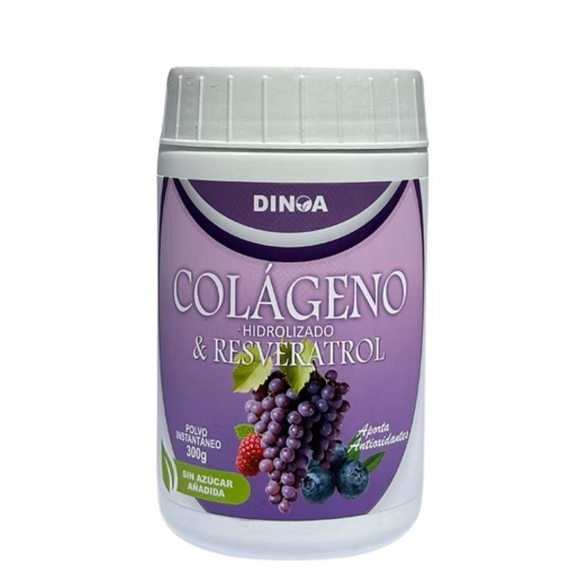 Colágeno Hidrolizado & Resveratrol de 300g Dinoa- Energía Juventud y ...