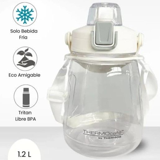 Botella Go Thermos 1200ml BLANCO uso Deportivo u Oficina | Sodimac Perú