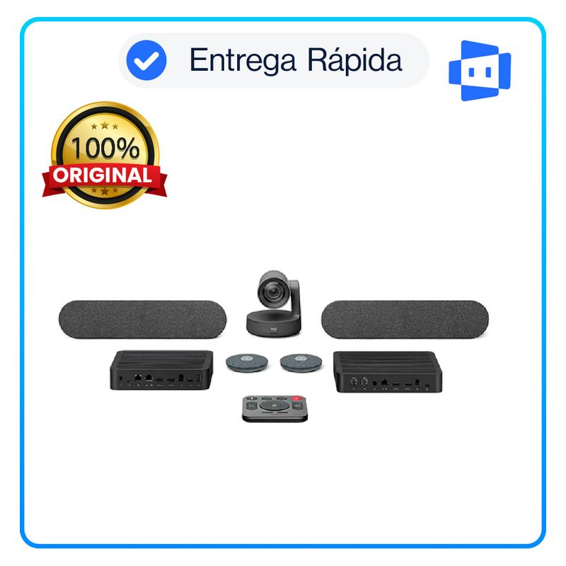 Cámara Logitech B2B Rally Plus Bundle 4K Large Room Black LOGITECH ...