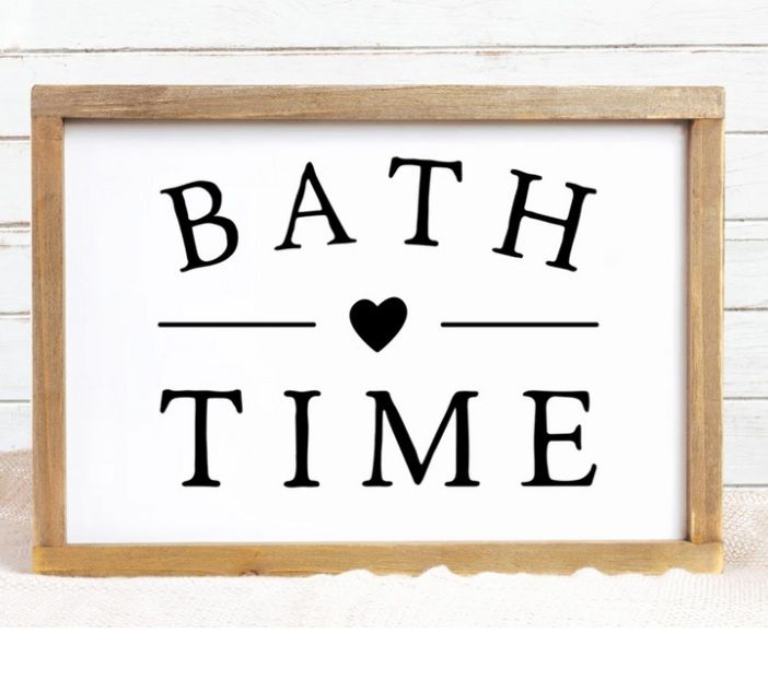 Letrero en madera BATH TIME BOSQUE INVERNAL DECORACION ECO ALTERNATIVA ...