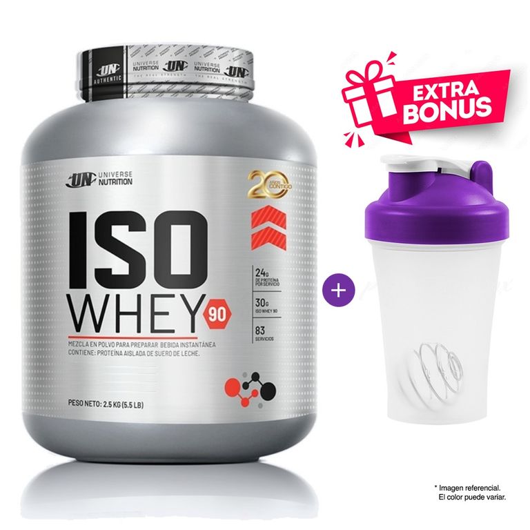 Proteína Universe Nutrition Iso Whey 90 2.5 Kg Vainilla + shaker ...