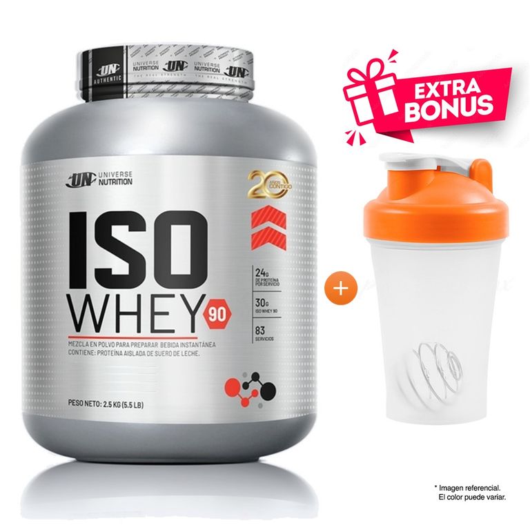 ISO WHEY 90 DE 2.5 KG UNIVERSE NUTRITION CHOCOLATE + SHAKER UNIVERSE ...