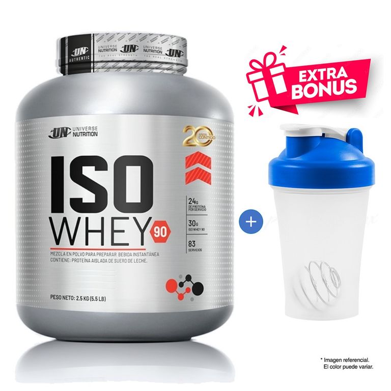 PROTEÍNA ISOLATADA ISO WHEY DE 2.5 KG CHOCOLATE MÁS SHAKER UNIVERSE ...
