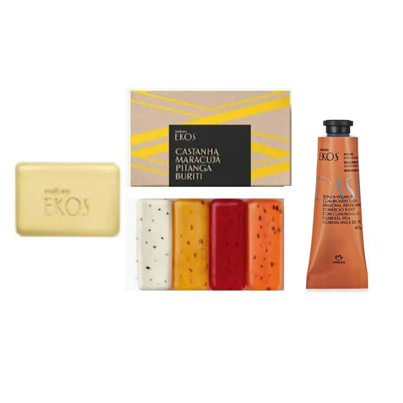 5 Jabones EKOS 100g y regalo: crema para manos Natura NATURA ...