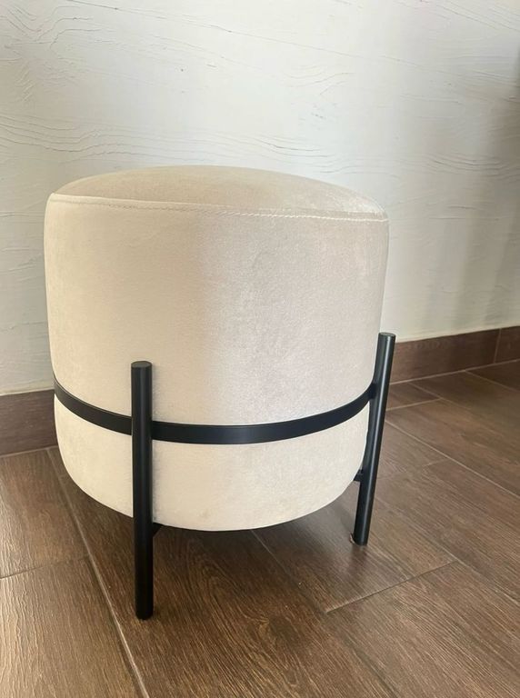 Puff Industrial Ivory 39x42 cm MAP DESIGN HOME | falabella.com