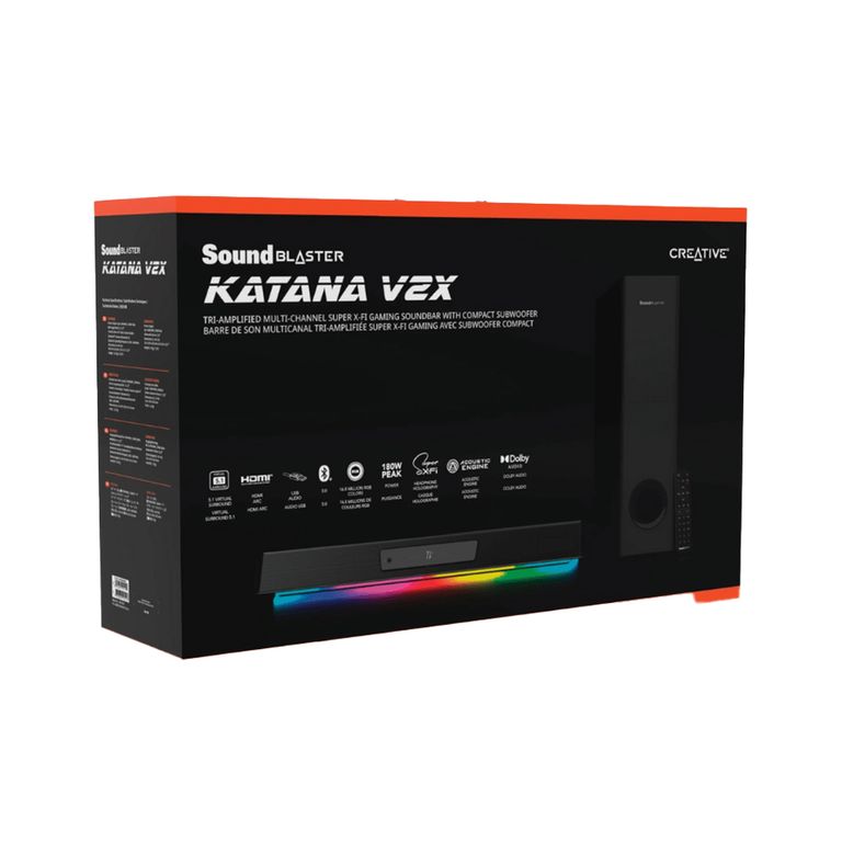Parlante Creative Katana V2X 5.1 Virtual 90W, Rgb, Bluetooth, Hdmi Arc ...