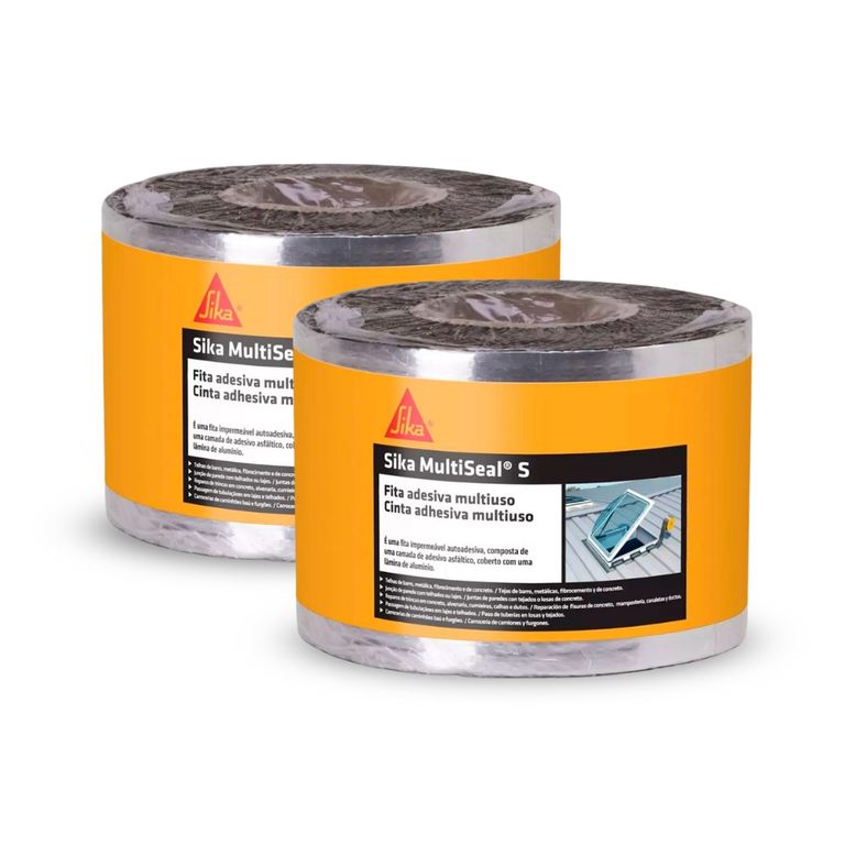 Pack 2 Cintas selladoras Sika Multiseal S aluminio 10cm x 10m | Sodimac Perú