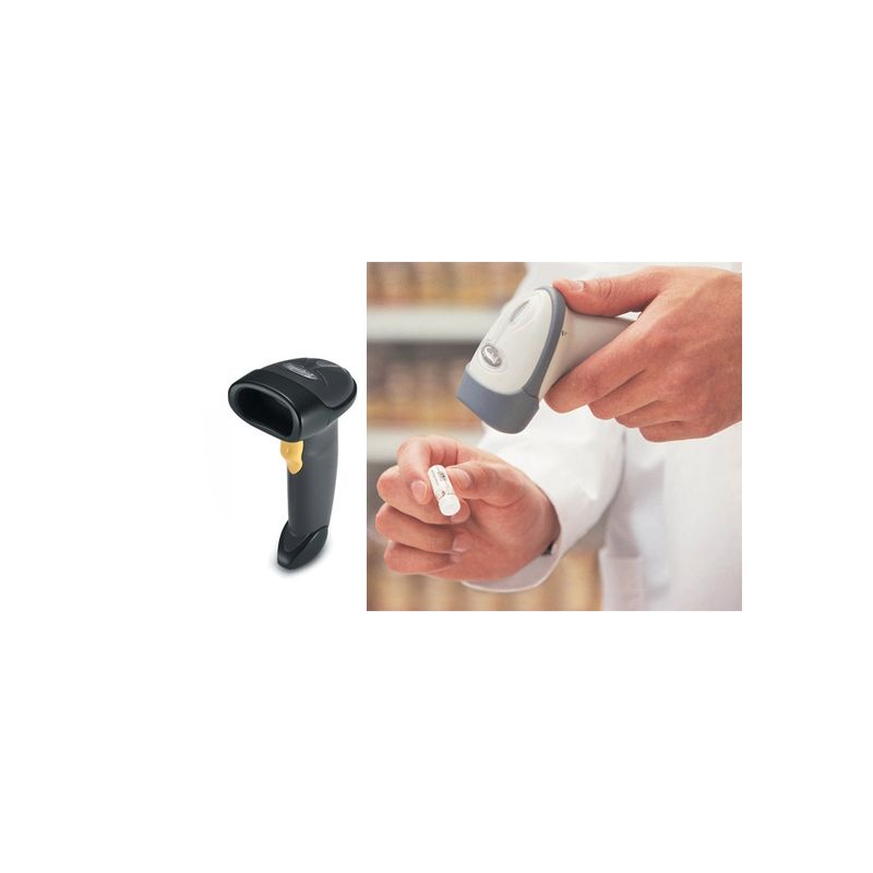 Lector De Código De Barras Zebra Ls2208 1D Láser Usb Ergonómico Rápido ...