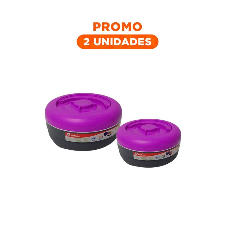 Pack2 Taper Plastico Circular Portatil en Morado y Plomo | Sodimac Perú