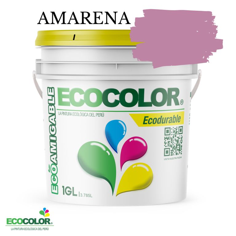 PINTURA ECOCOLOR ECODURABLE AMARENA 1GL | Sodimac Perú