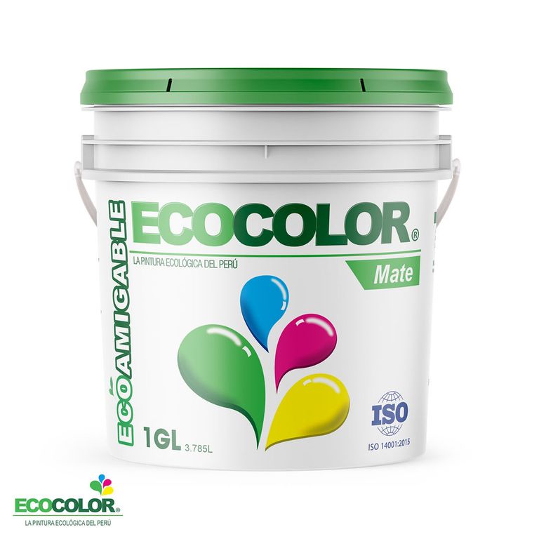 PINTURA ECOCOLOR MATE BLANCO 1GL | Sodimac Perú