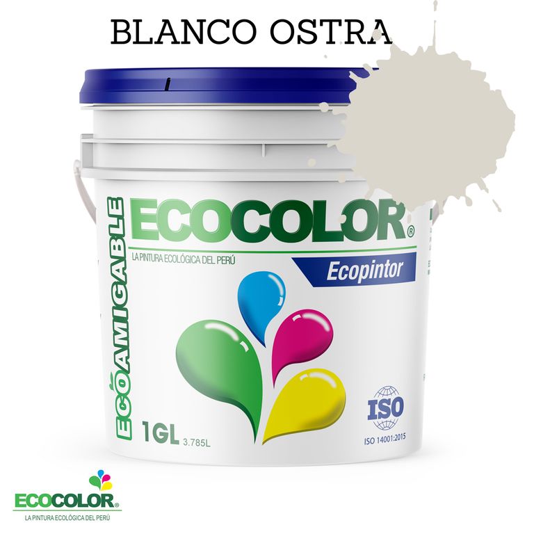 PINTURA ECOLOGICA ECOPINTOR BLANCO OSTRA 1GL ECOCOLOR | Falabella Perú