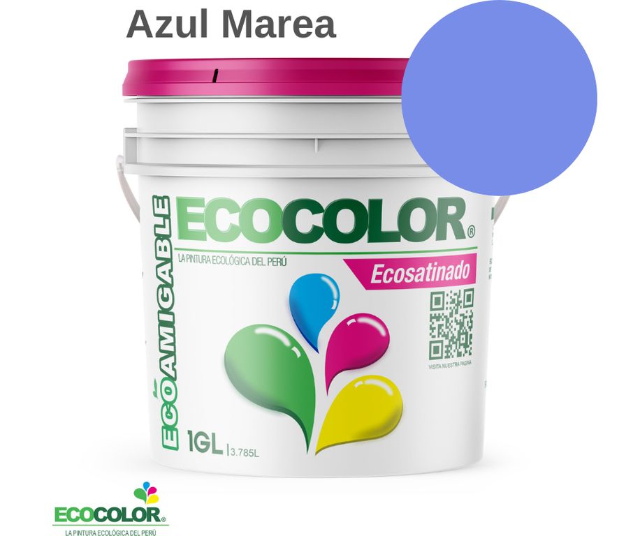 PINTURA ECOCOLOR ECOSATINADO AZUL MAREA 1GL ECOCOLOR | Falabella Perú