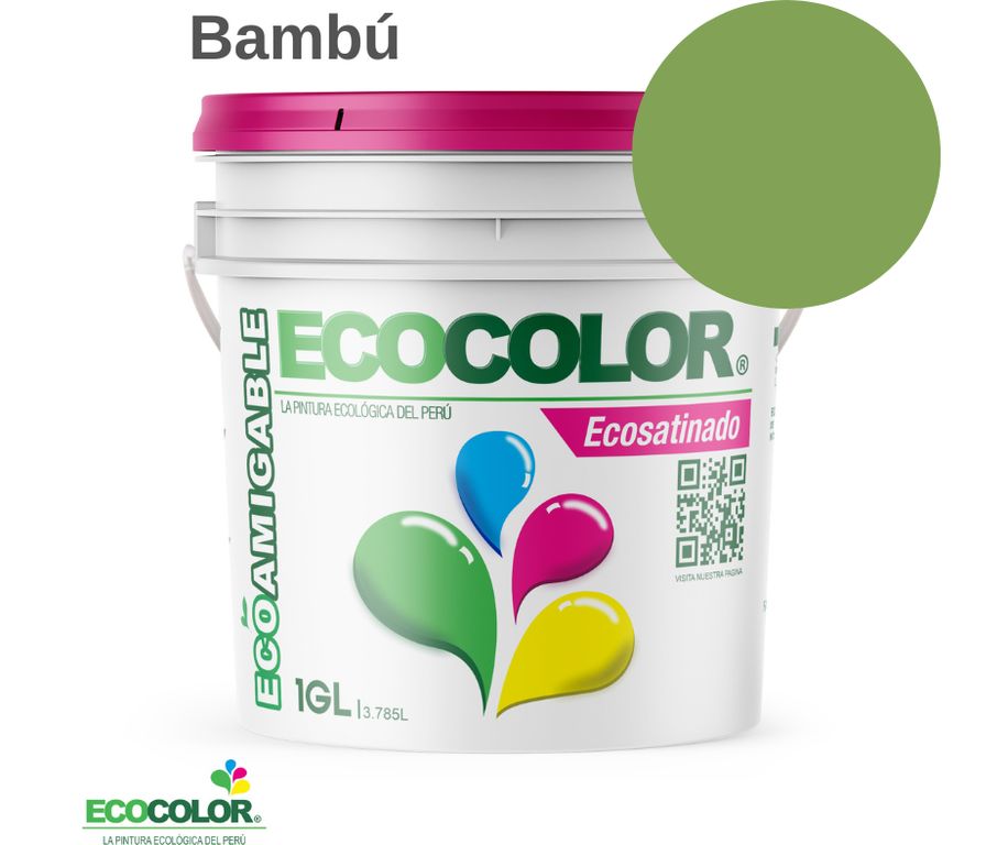 PINTURA ECOCOLOR ECOSATINADO BAMBÚ 1GL ECOCOLOR | Falabella Perú