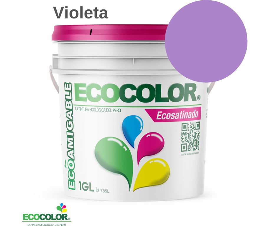 PINTURA ECOCOLOR ECOSATINADO VIOLETA 1GL | Sodimac Perú