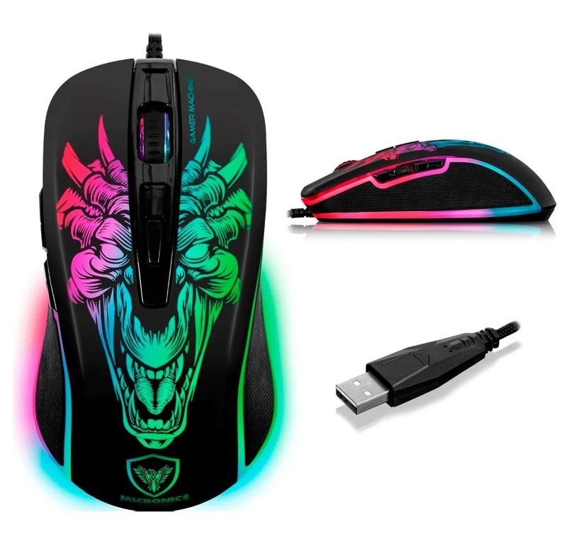 Mouse Gamer Micronics M816 INFERNO USB RGB RUNNING 7B 7200DPI | Sodimac ...