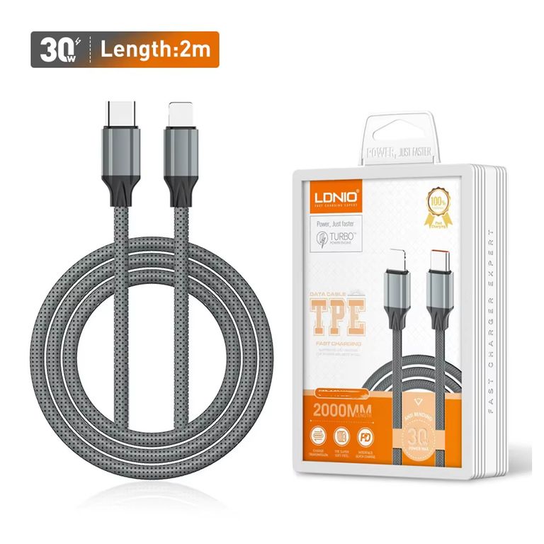 Cable Ldnio 30W Tipo-C A Lighting de 2m LC442 | Sodimac Perú